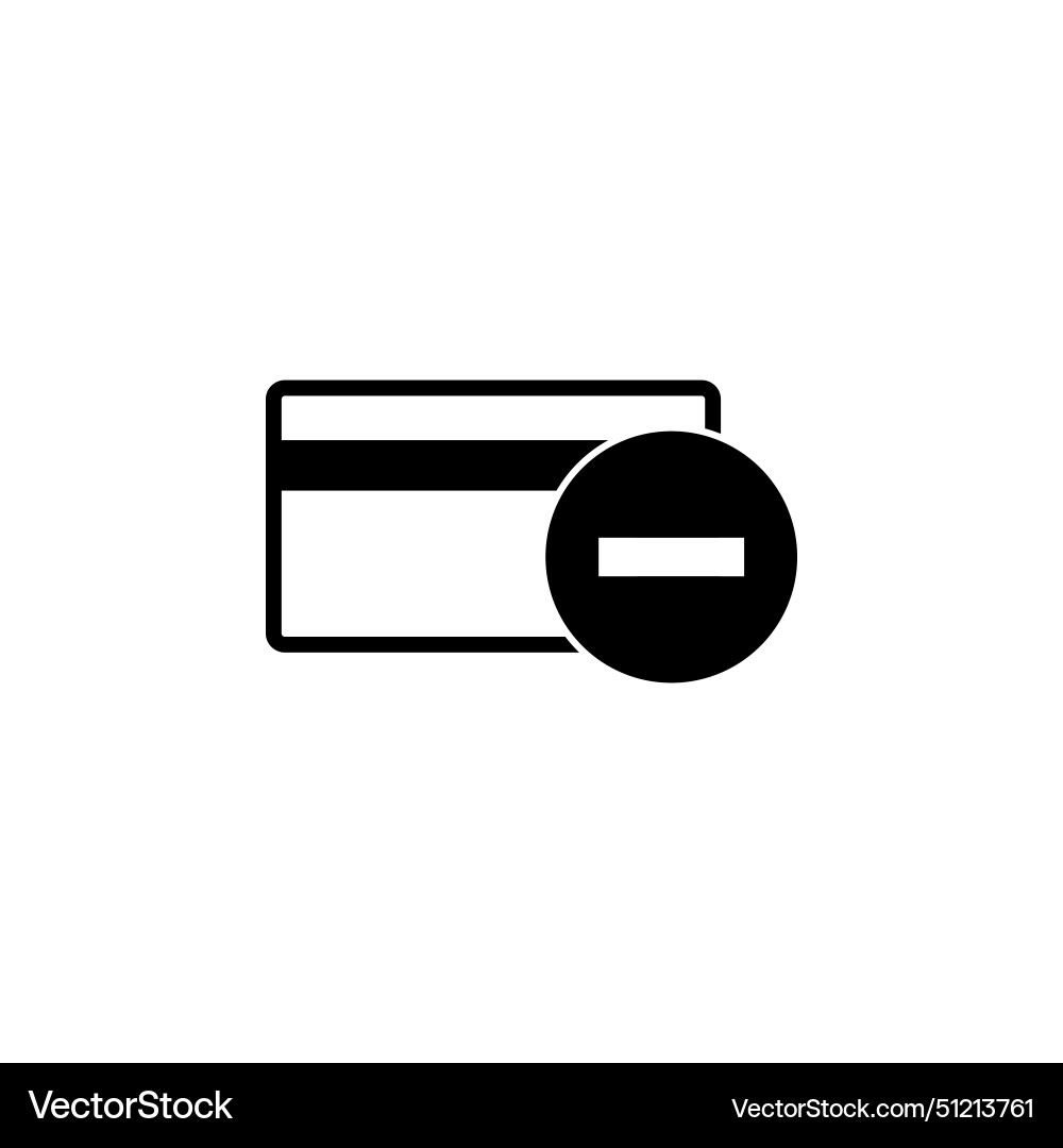 Credit card expired flat icon Royalty Free Vector Image