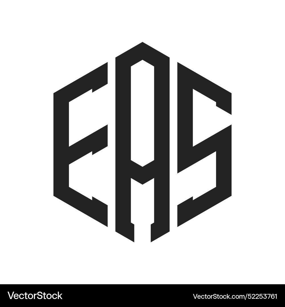 Eas logo design initial letter eas monogram logo Vector Image