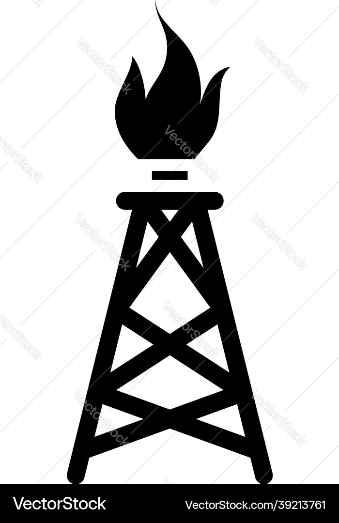 Gas tower icon Royalty Free Vector Image - VectorStock