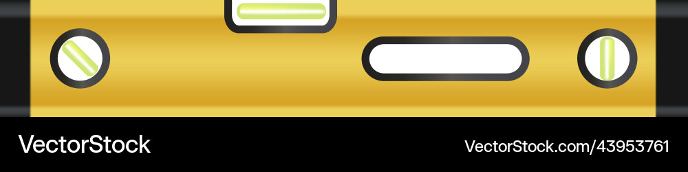 Level tool for determining surface as straight Vector Image