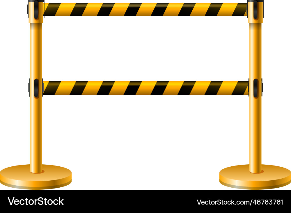 Realistic temporary fencing Royalty Free Vector Image