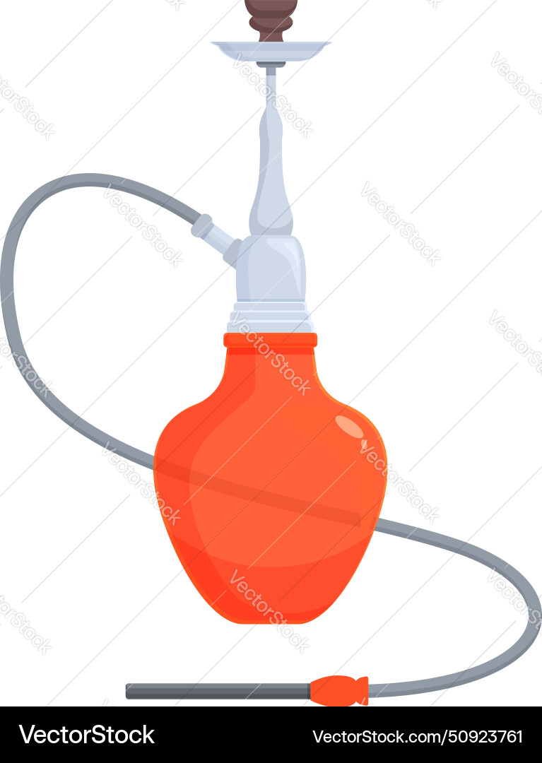 Red color hookah icon cartoon smoking Royalty Free Vector