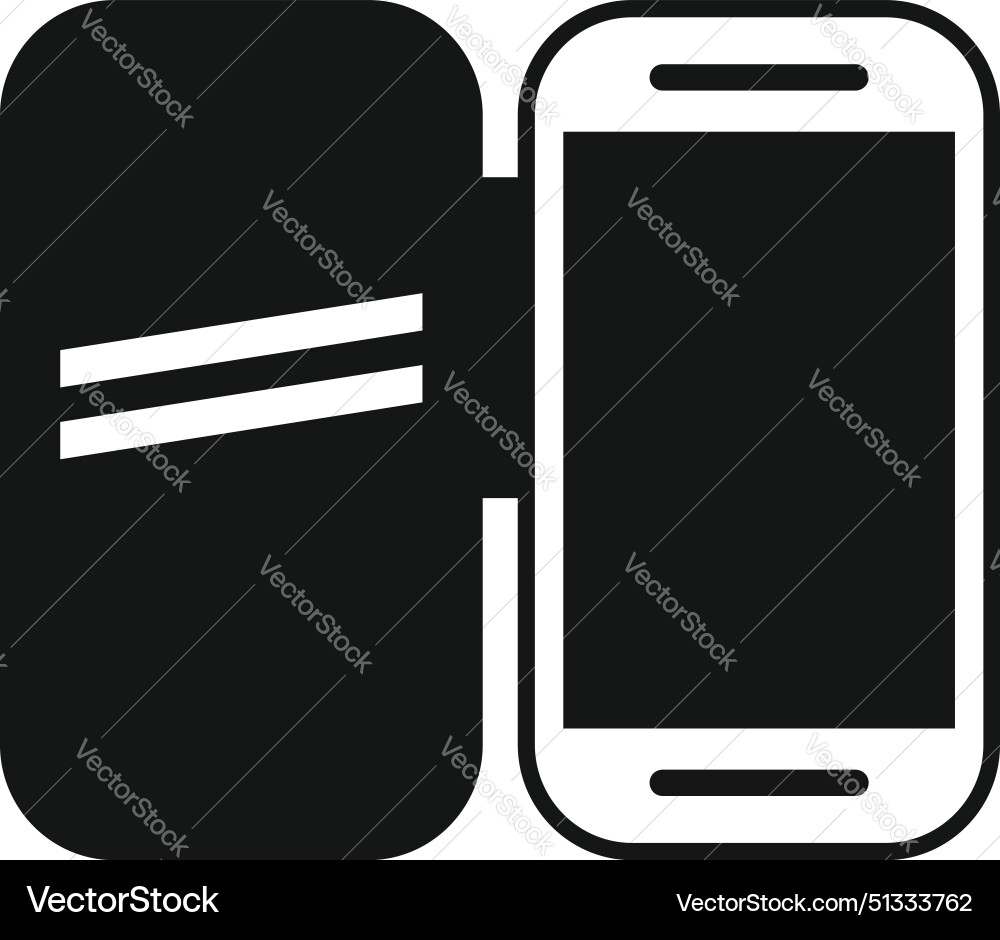 Black and white smartphone diary icons Royalty Free Vector
