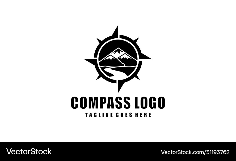 Creative compass concept for logo design Vector Image