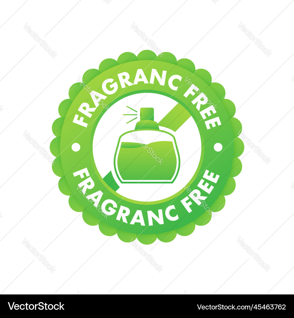 Fragrance Free Cosmetic Label Royalty Free Vector Image
