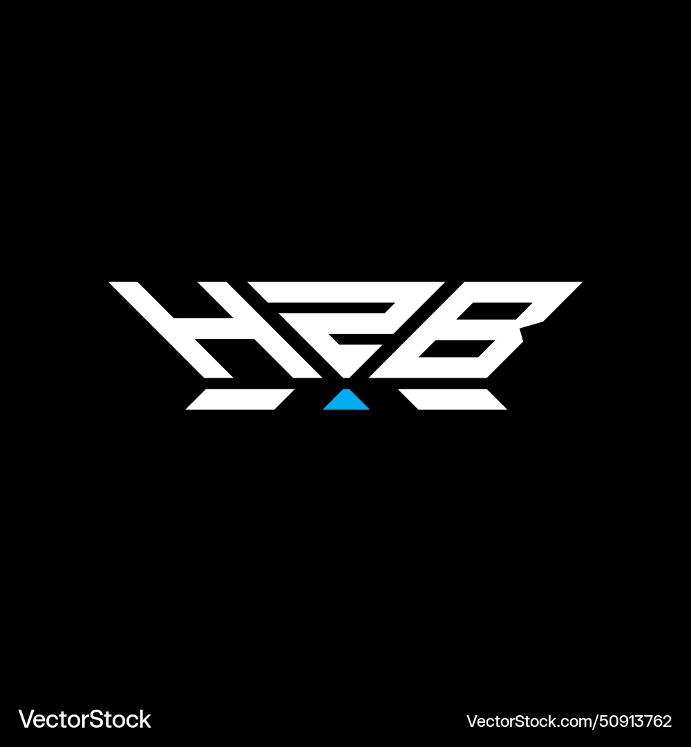Hzb letter logo design simple and modern Vector Image