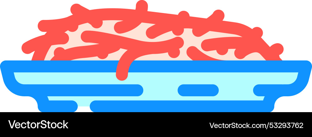 Saffron threads ayurvedic herb color icon Vector Image