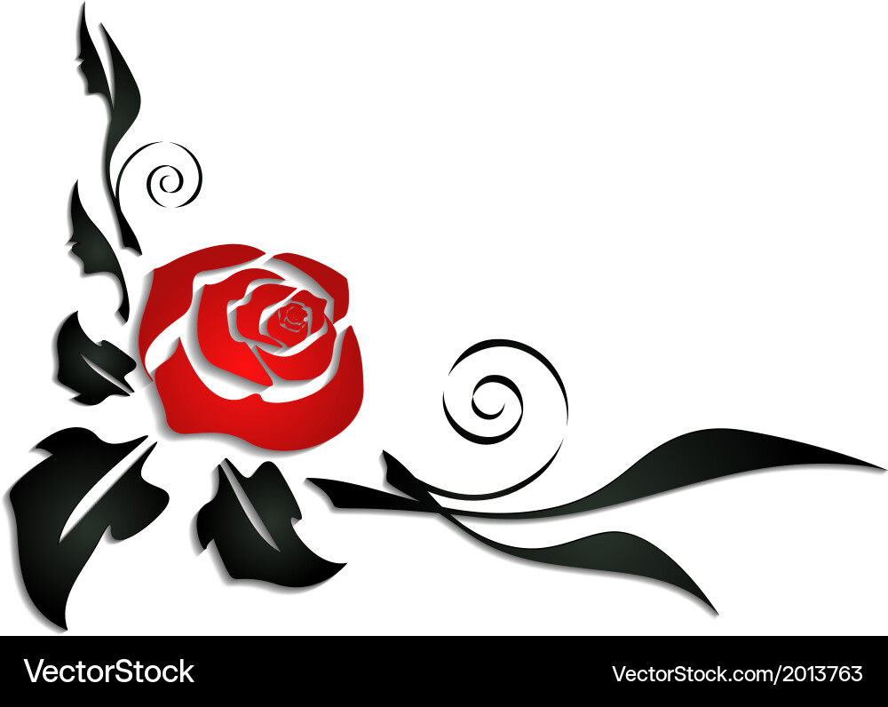 Rose Corner Border Design