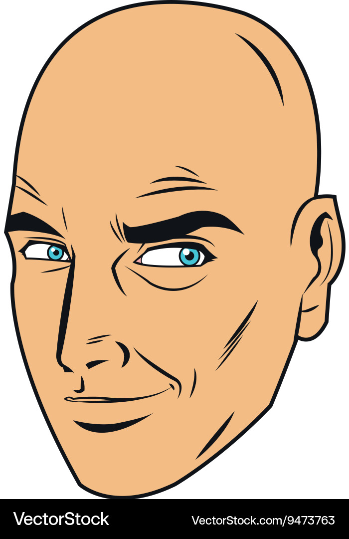 Bald Man Expression Royalty Free Vector Image - VectorStock