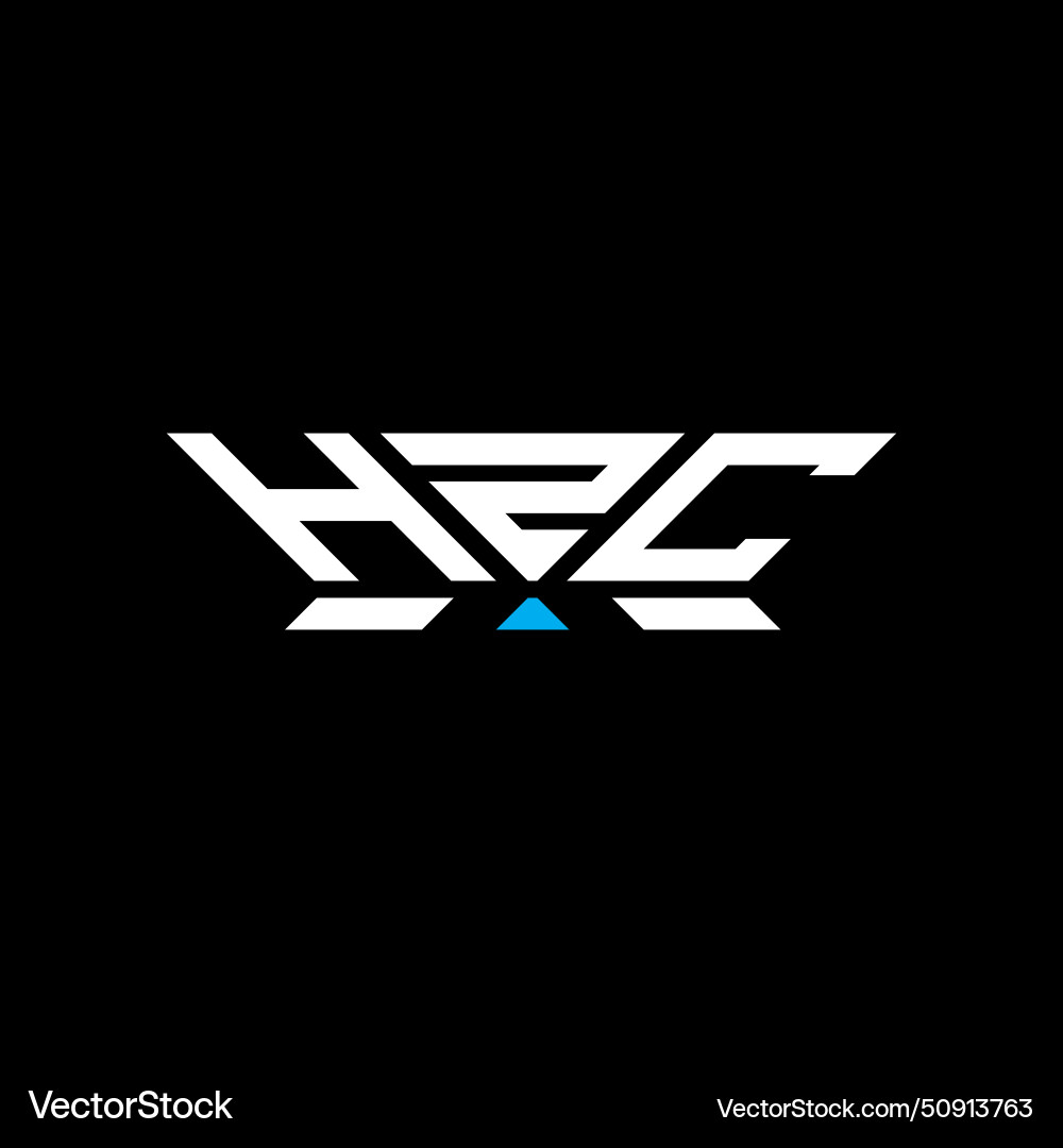 Hzc letter logo design hzc simple and modern logo Vector Image