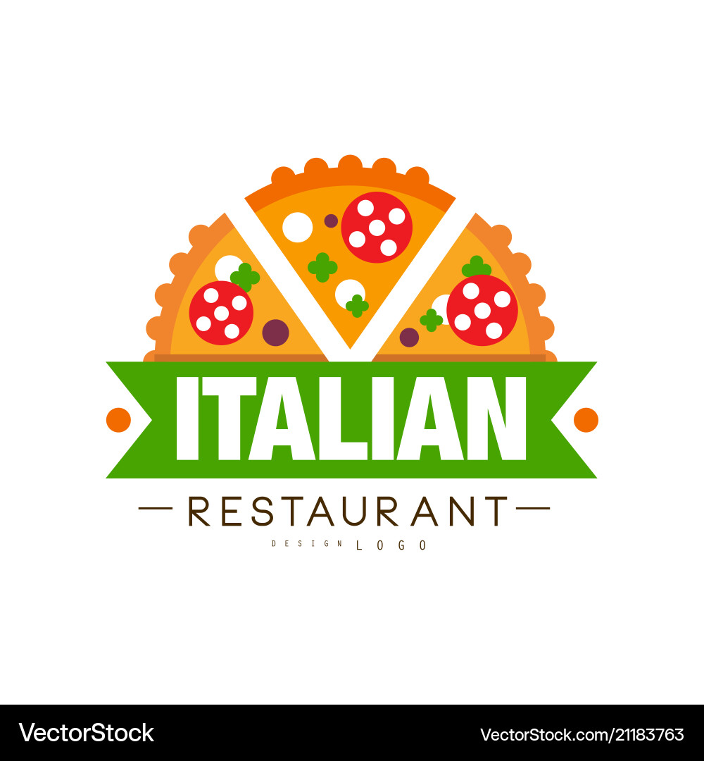Italian restaurant logo design authentic Vector Image