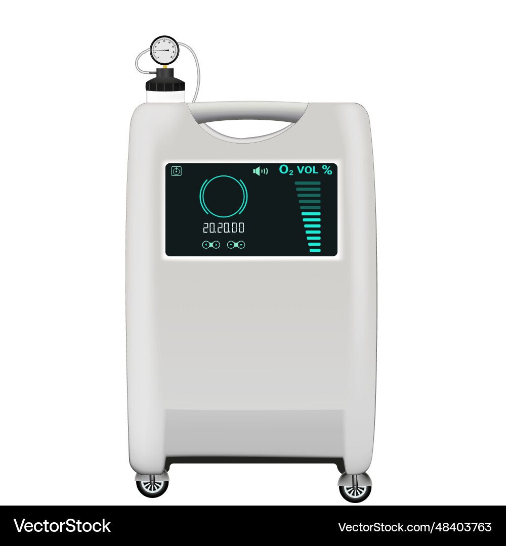 Medical Oxygen Concentrator Royalty Free Vector Image