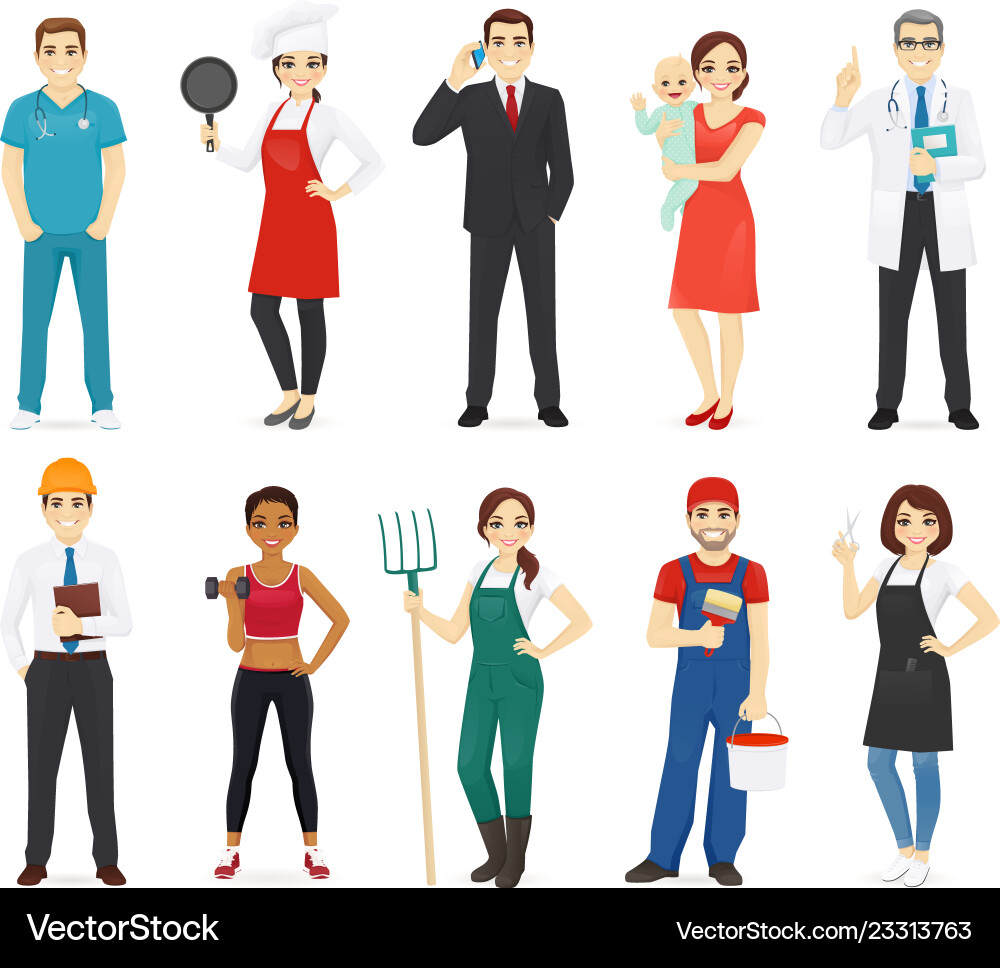 People profession collection Royalty Free Vector Image
