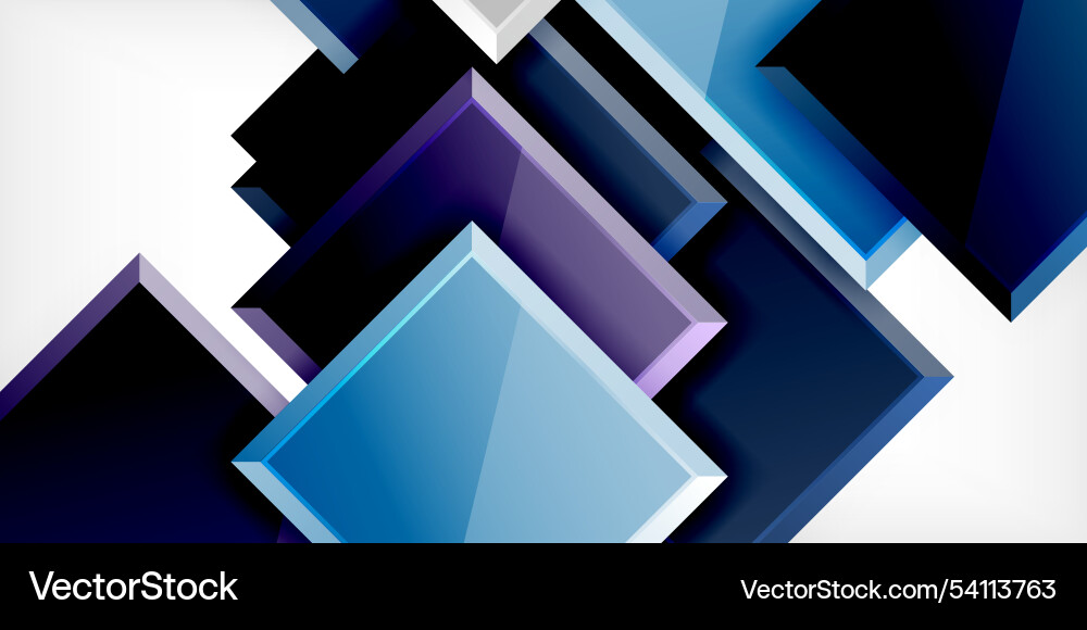 Square shape color abstract geometry Royalty Free Vector