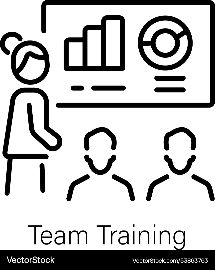 Team training Royalty Free Vector Image - VectorStock