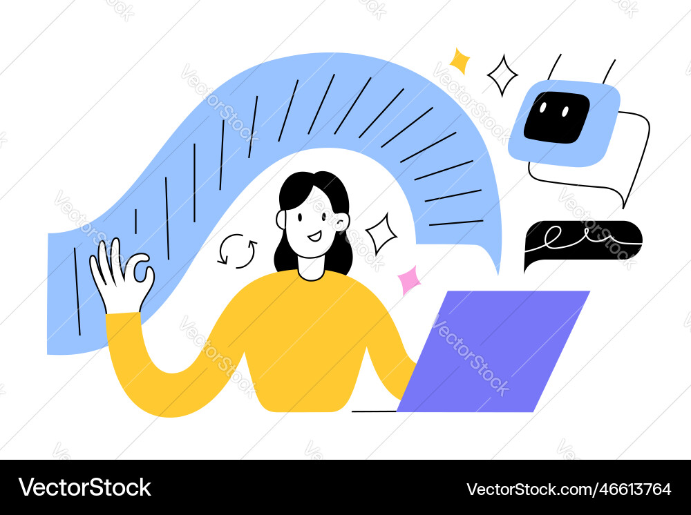 AI Chatbot for Writing Royalty Free Vector Image