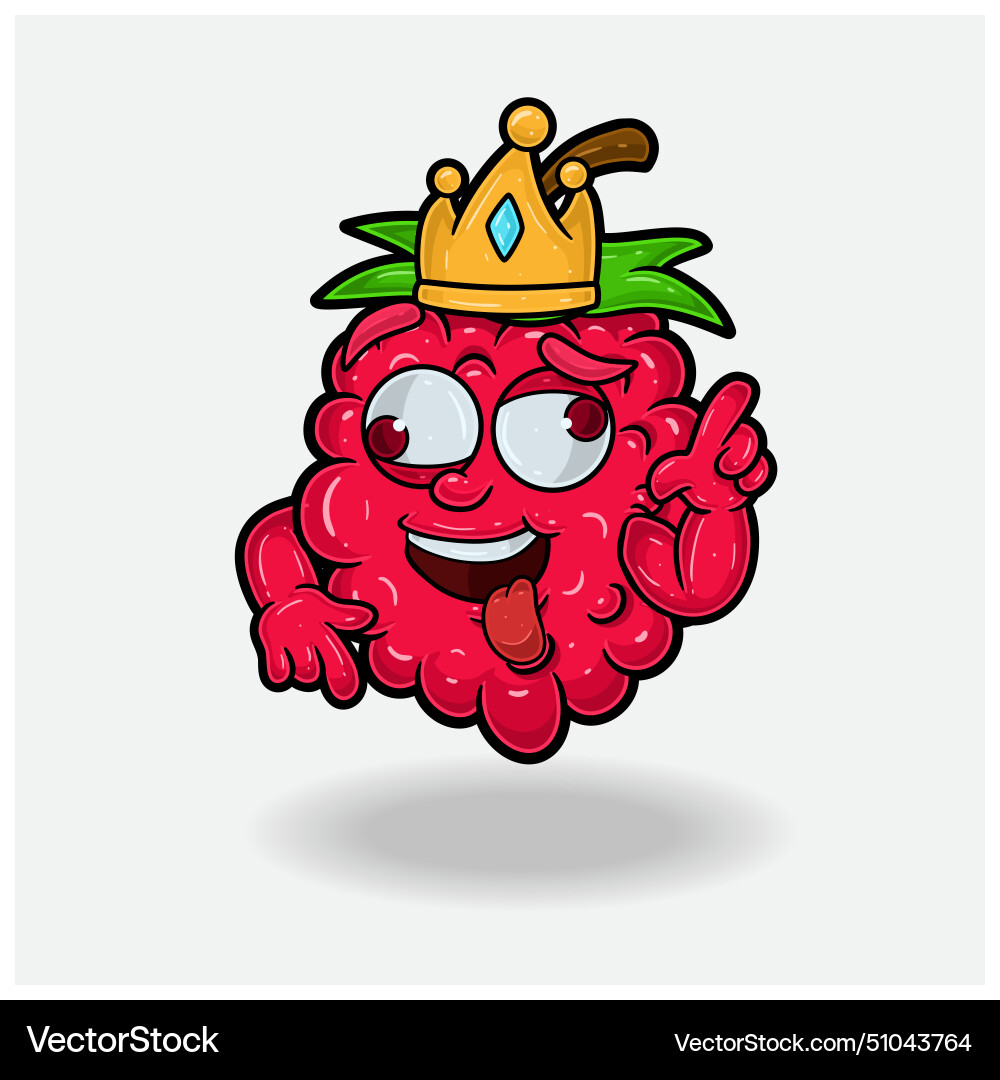 Crazy expression with raspberry fruit crown – Free Vector | VectorStock