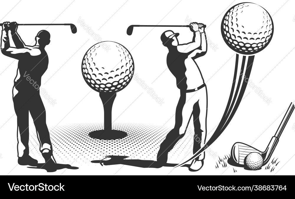 Golfer Outline Vector Images (over 3,000)