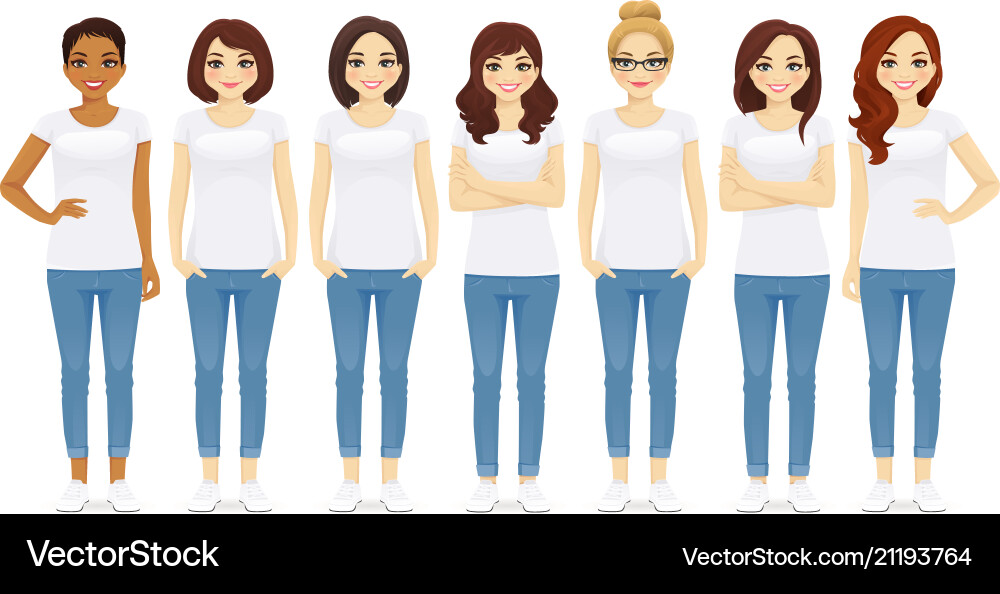 Group of women Royalty Free Vector Image - VectorStock