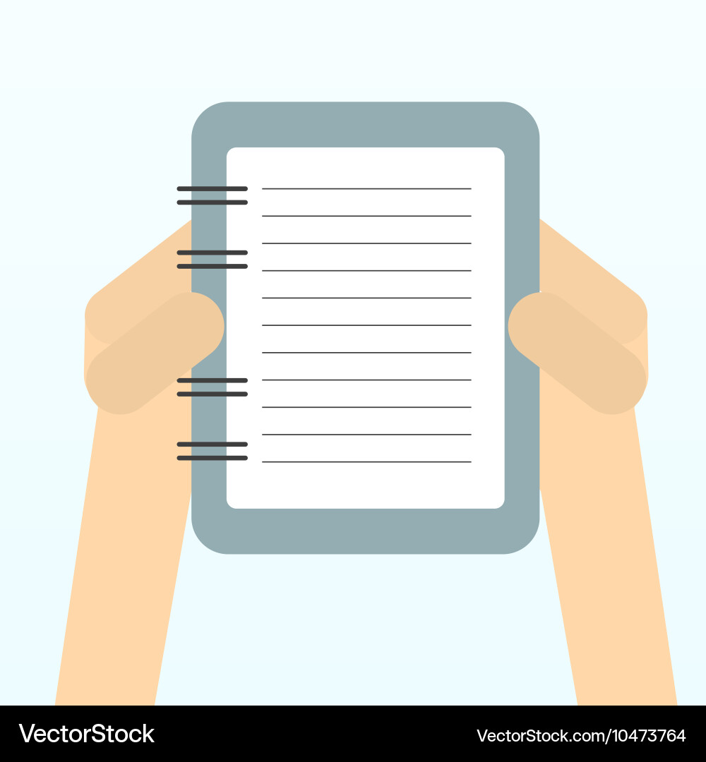 Paper sheet hands Royalty Free Vector Image - VectorStock