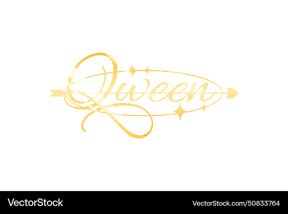 Queen laser metallic sticker design Royalty Free Vector