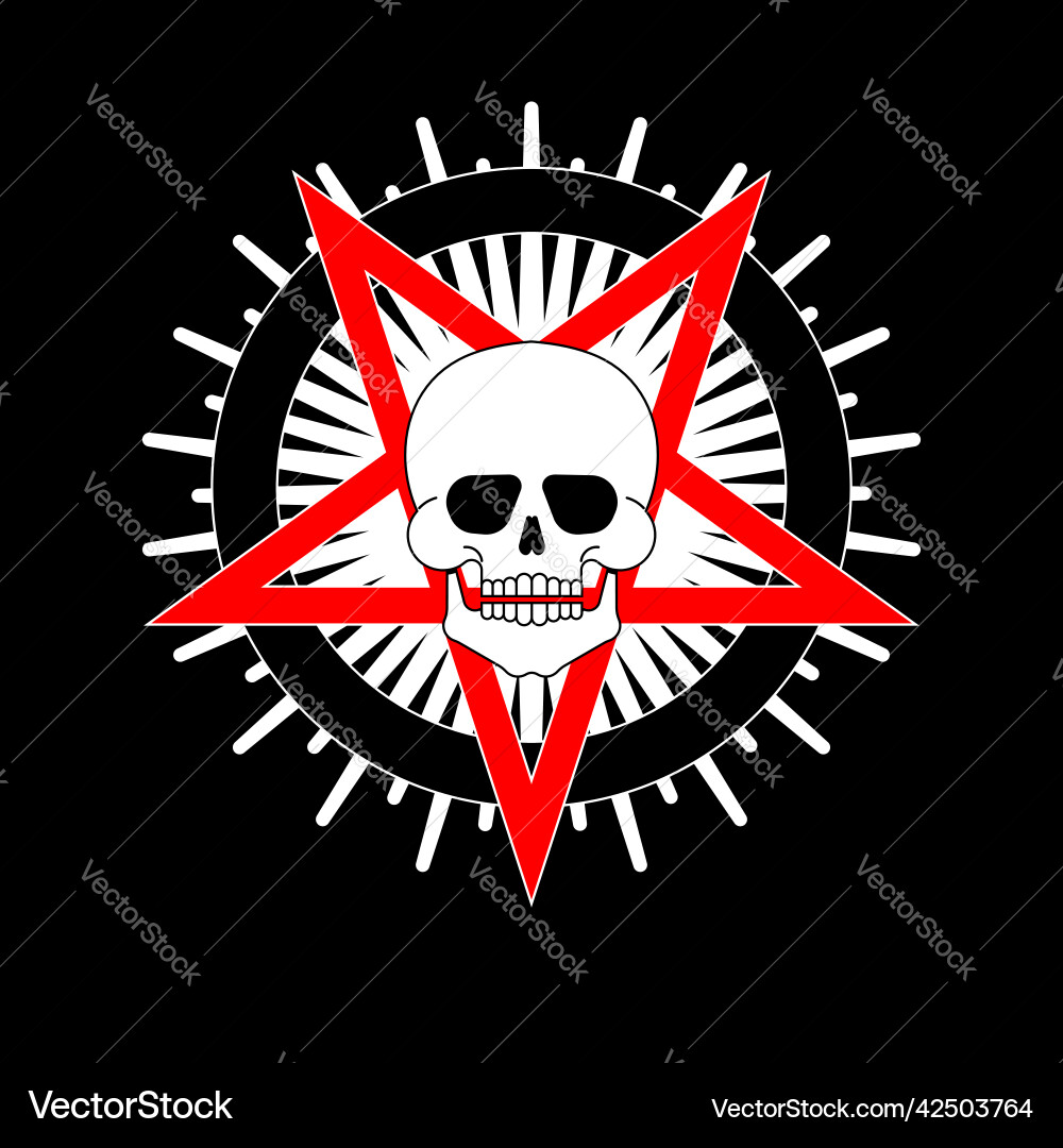 Satan pentagram isolated devil symbol Royalty Free Vector