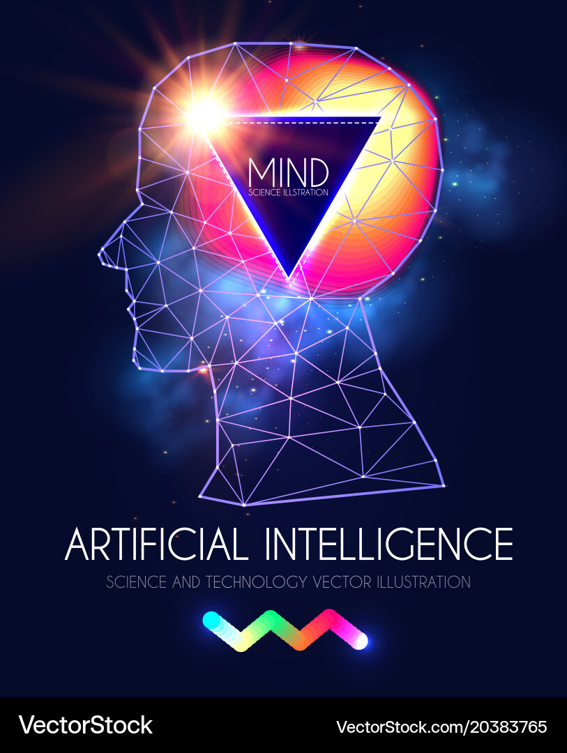 Artificial intelligence human consciousness mind Vector Image