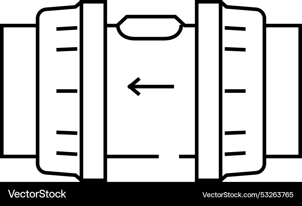 Business pipeline line icon Royalty Free Vector Image