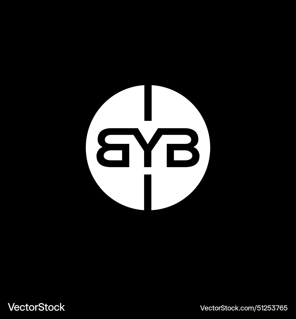 Byb letter logo design inspiration for a unique Vector Image