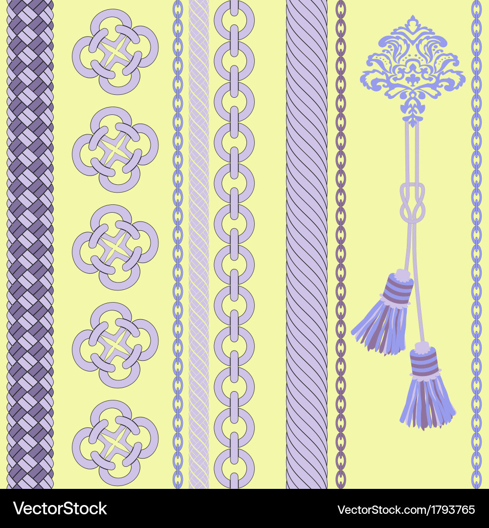 Chain and Tassel Pattern Royalty Free Vector Image