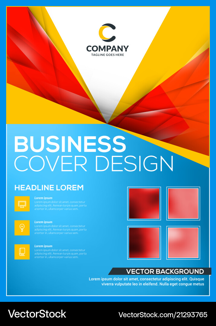 Cover design business layout template annual Vector Image