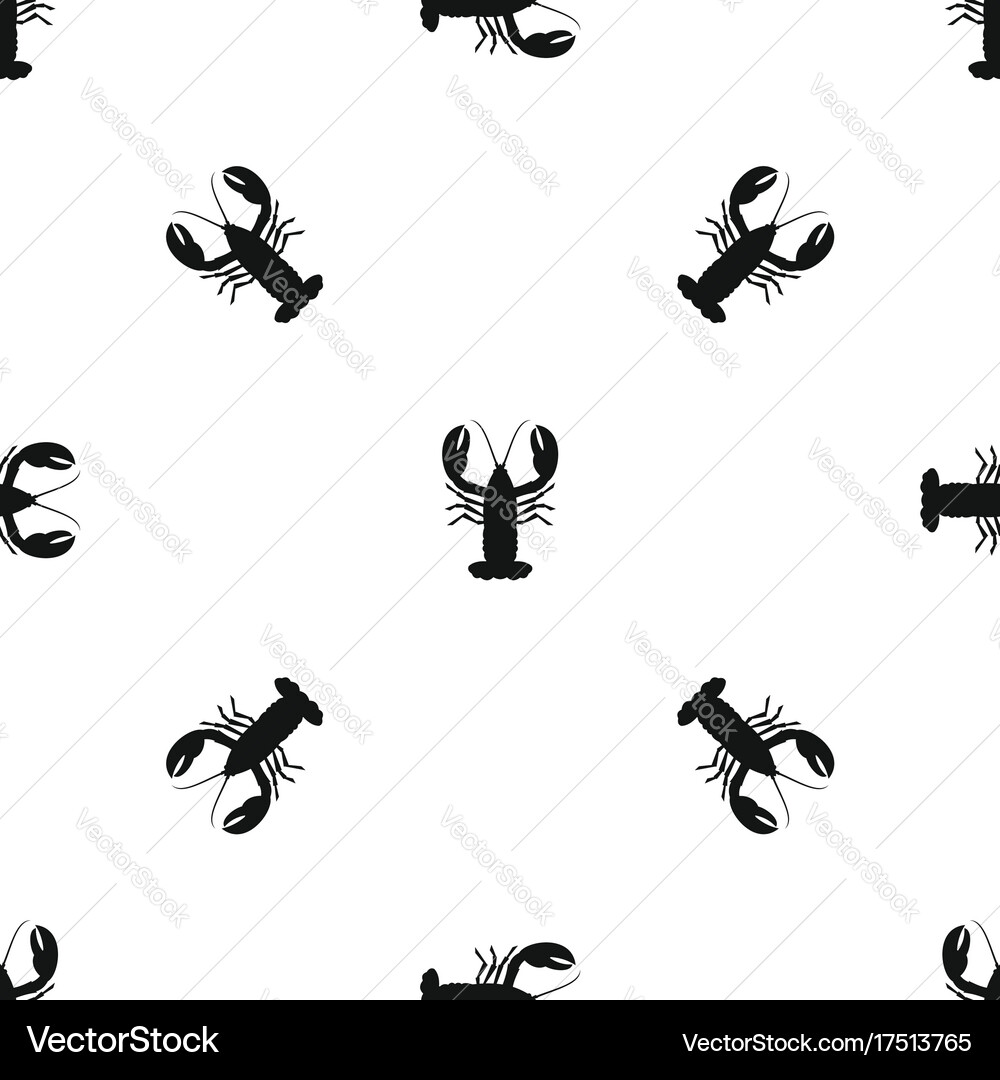 Crayfish Seamless Pattern Royalty Free Vector Image