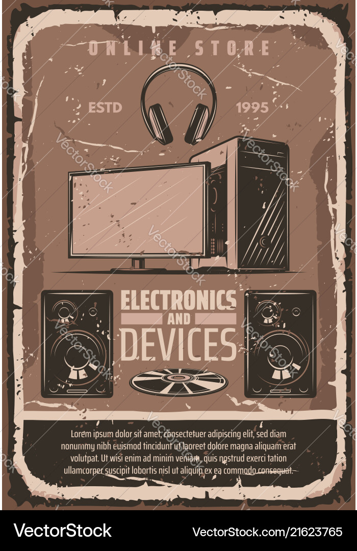 Electronic appliances and computer hardware poster