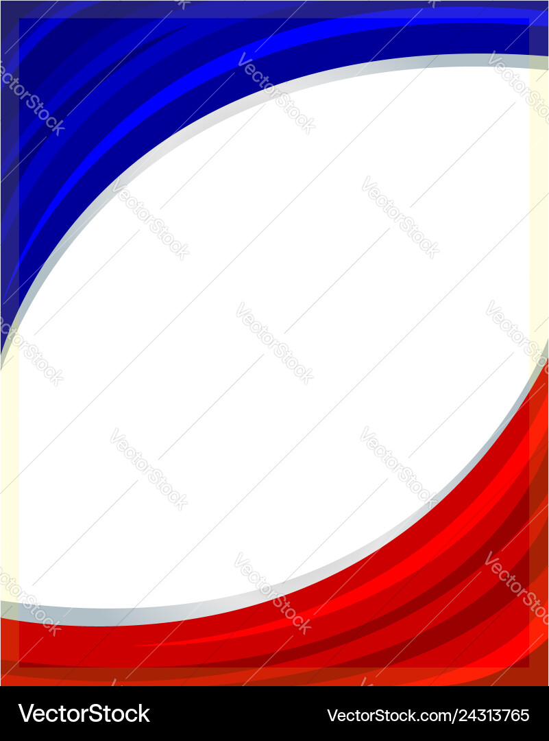 French flag frame wave Royalty Free Vector Image