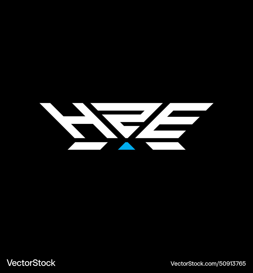 Hze letter logo design simple and modern Vector Image