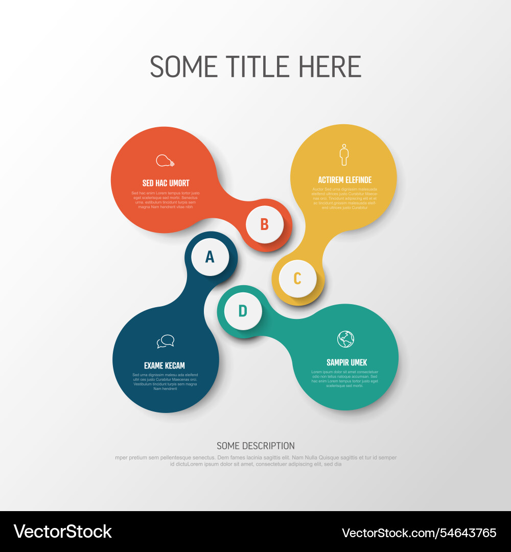 Infographic template with four elements Royalty Free Vector