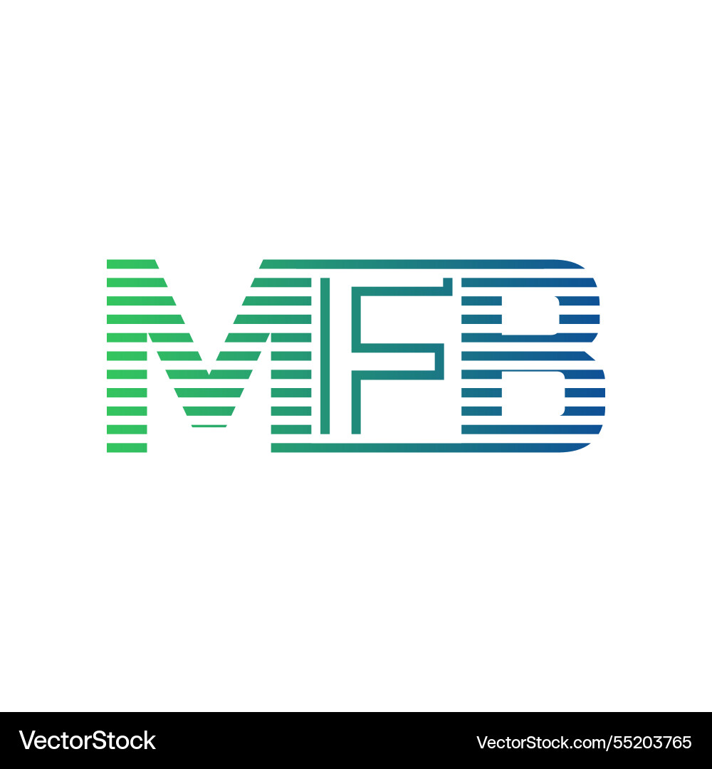 Modern mfb logo design letter minimalist Vector Image