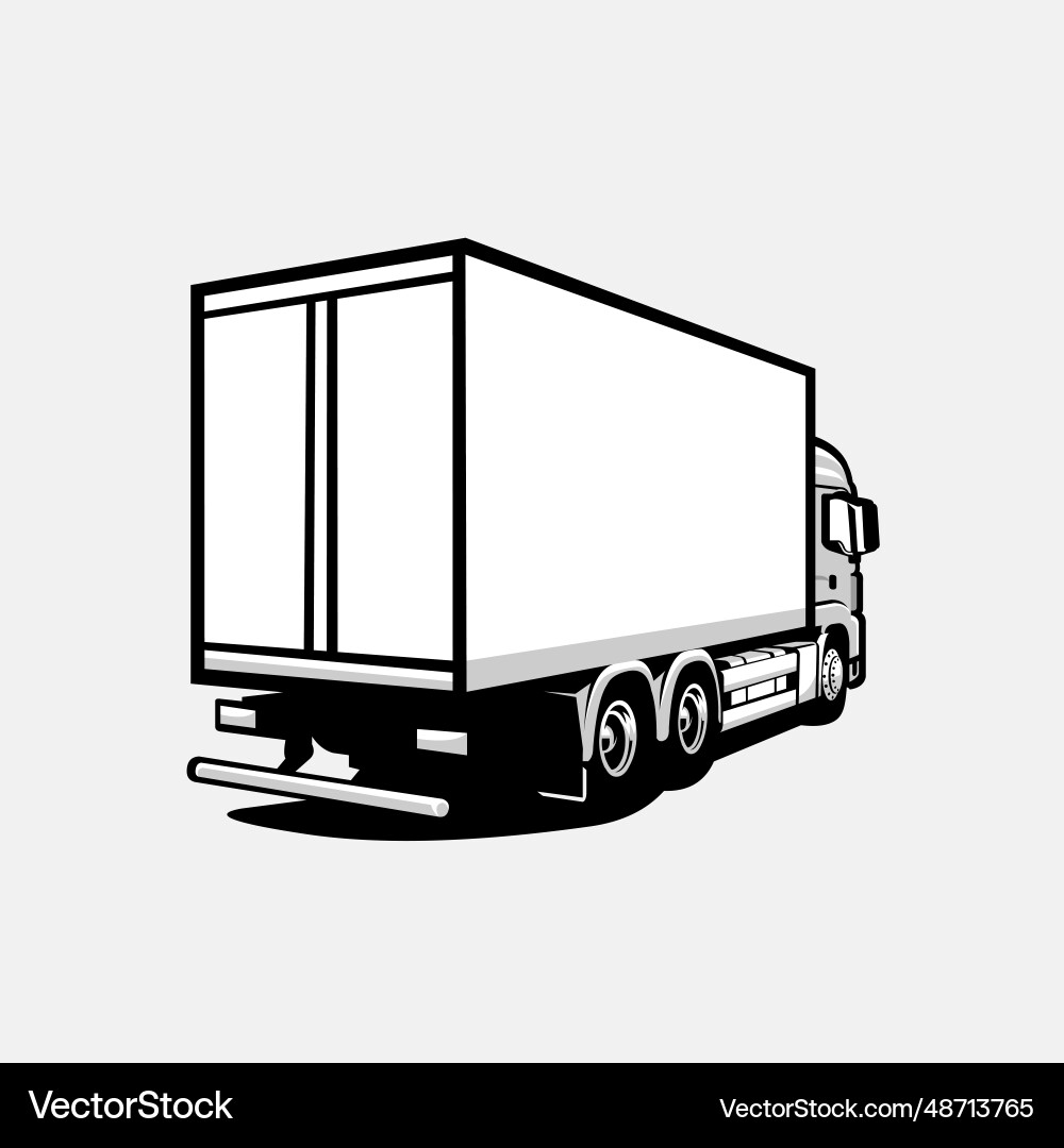 Moving Truck Rear View Royalty Free Vector Image