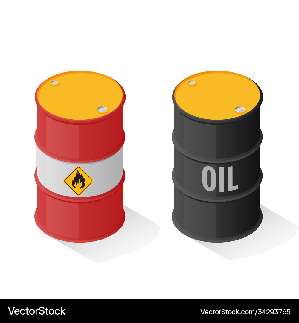 Oil barrels Royalty Free Vector Image - VectorStock