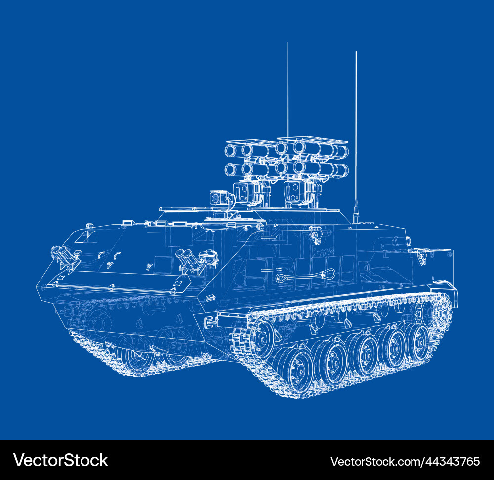 Panzerwagen mit Panzerung Lizenzfreies Vektorbild
