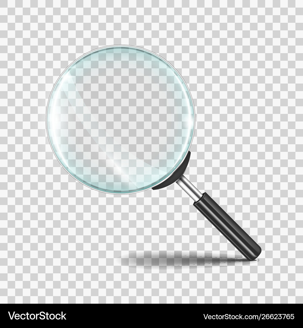Realistic Magnifying Glass Icon Royalty Free Vector Image