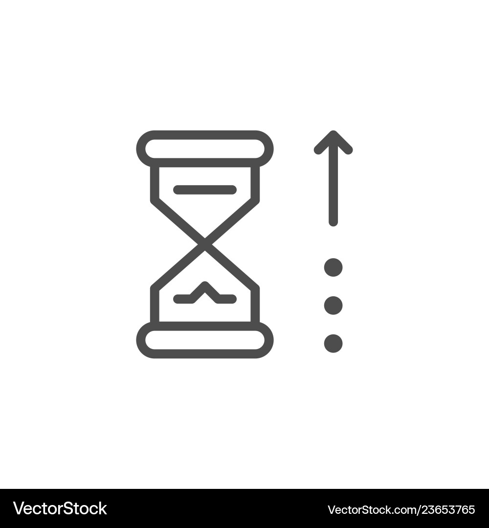 Waiting time line icon Royalty Free Vector Image
