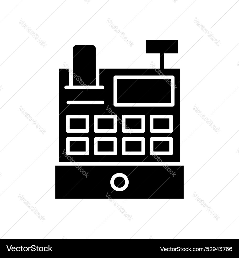 Cash register icon set machine Royalty Free Vector Image