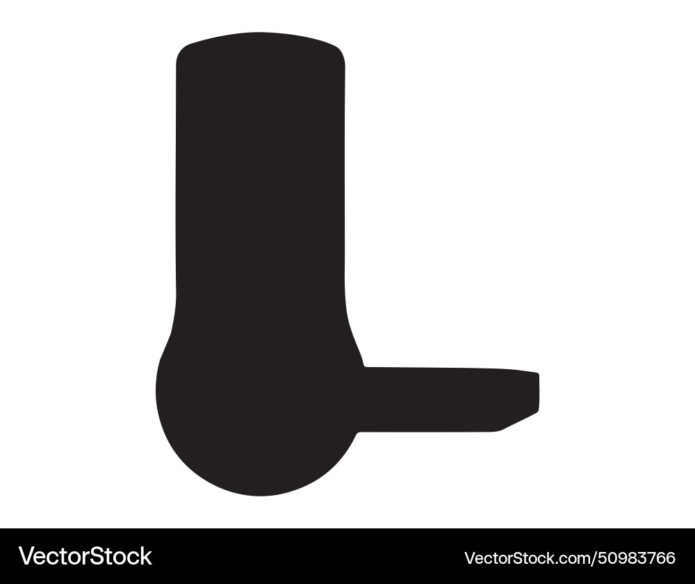 Door lock silhouette art Royalty Free Vector Image