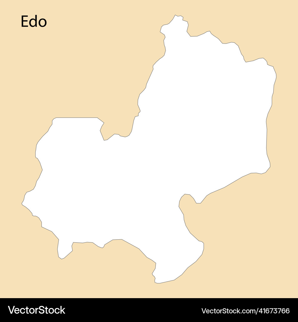 Edo State Map - Nigeria Royalty Free Vector Image