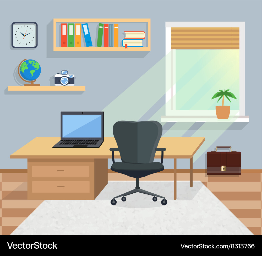 Interior office room for design Royalty Free Vector Image