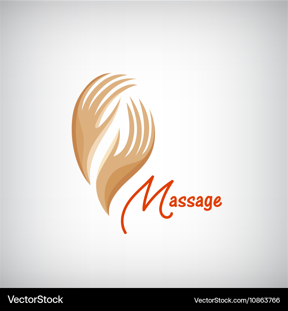 Massage Hand Logo Two Hands Logo Massage Stock Photo #14541869