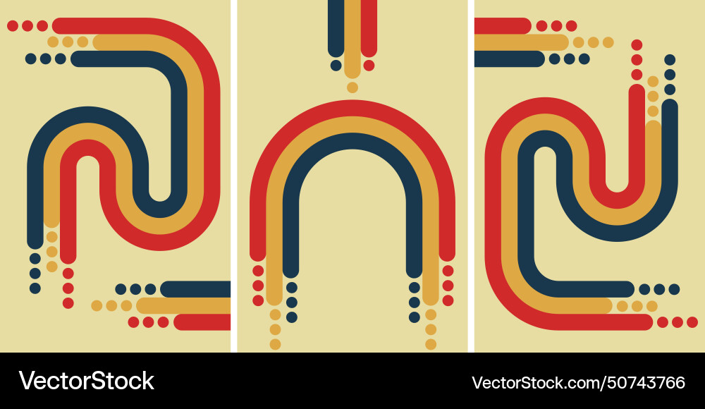 Retro style vintage 1990s background Royalty Free Vector