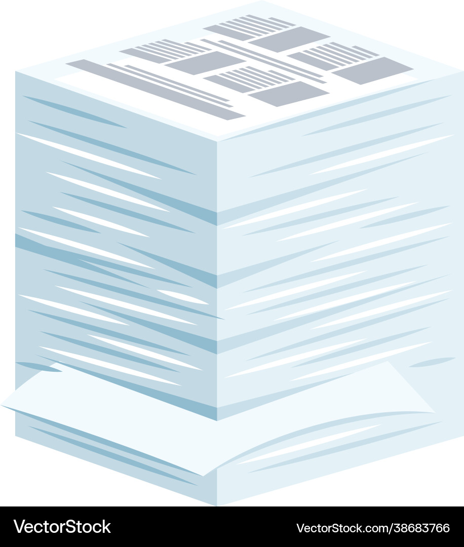 Stack paper sheets Royalty Free Vector Image - VectorStock