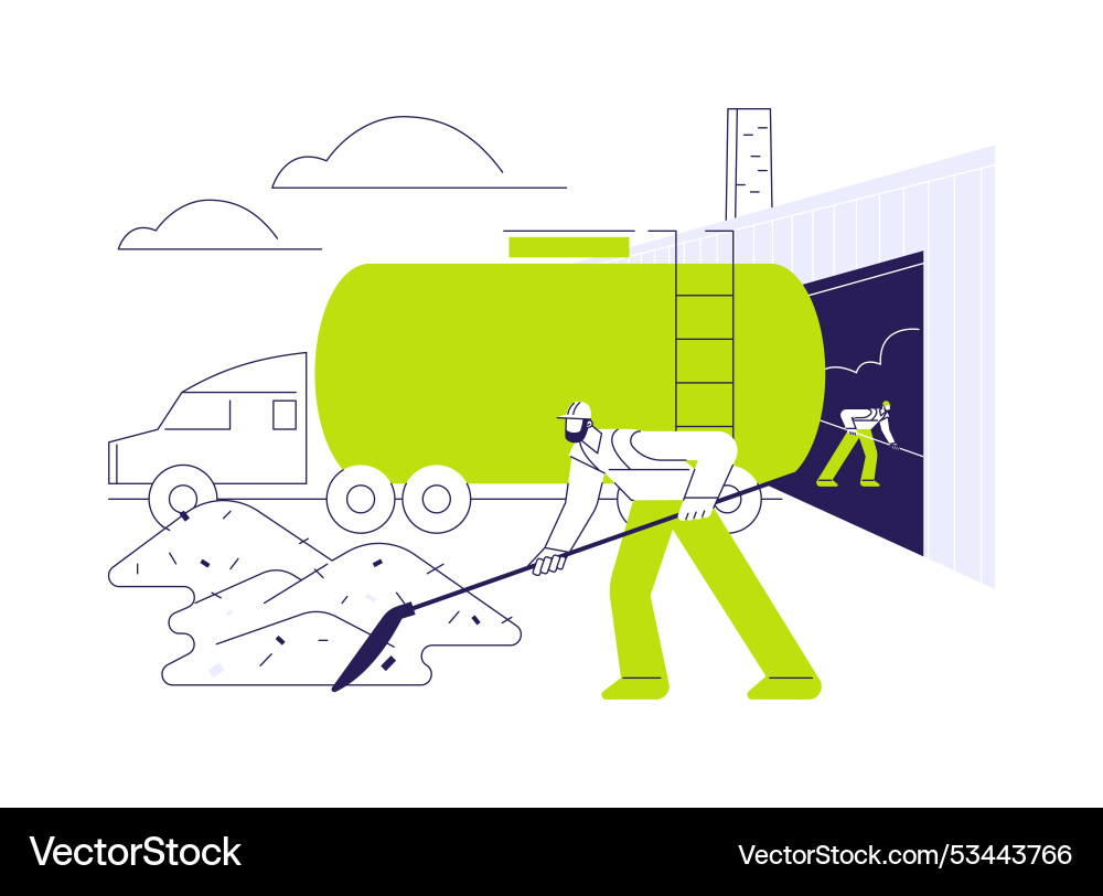 Waste transportation abstract concept Royalty Free Vector